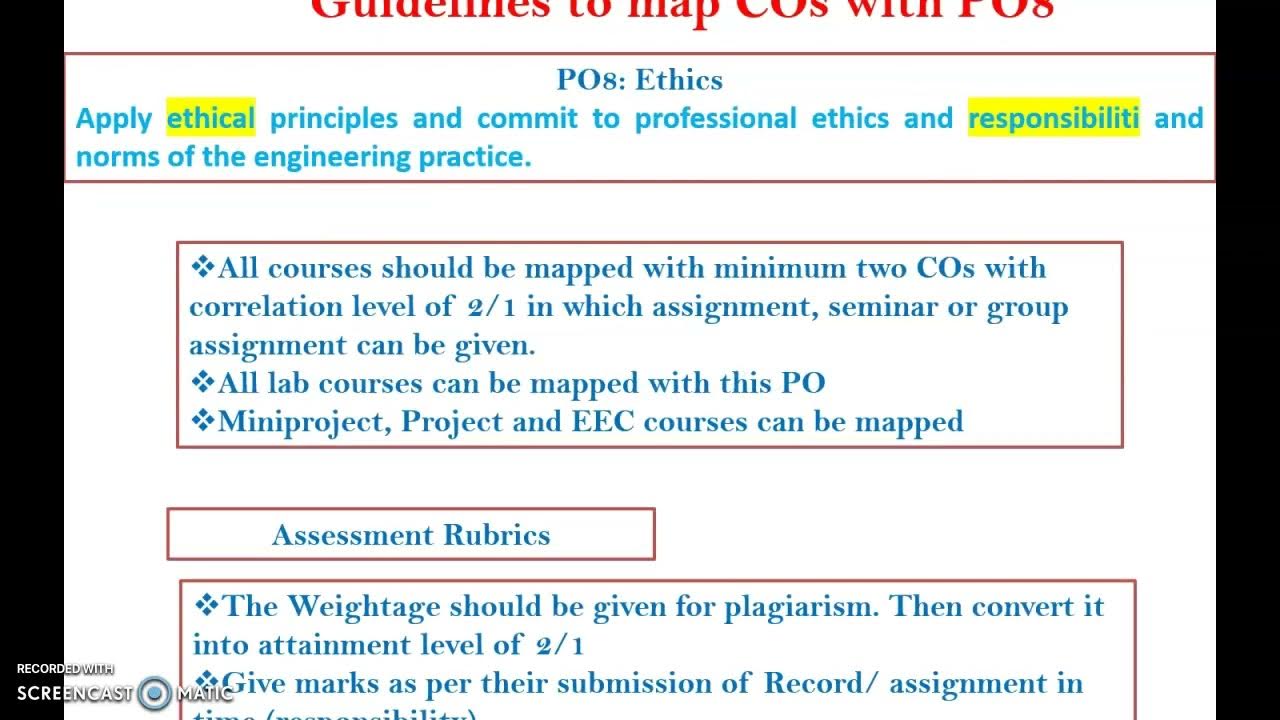 CO PO mapping Guidelines Part 1 - YouTube