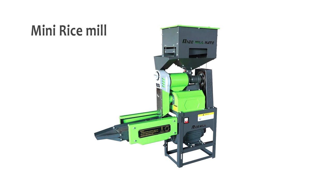 Mini rice mill machine 120-150kg/h 3 in 1 - YouTube