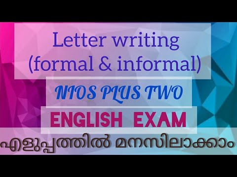 NIOS Plus Two l English Examination lFormat of Letter writing l Formal ...