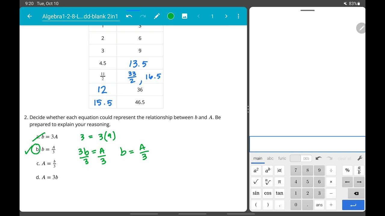 IM Algebra 1 Unit 2 Lesson 8 Activity 1 Question 2 - YouTube