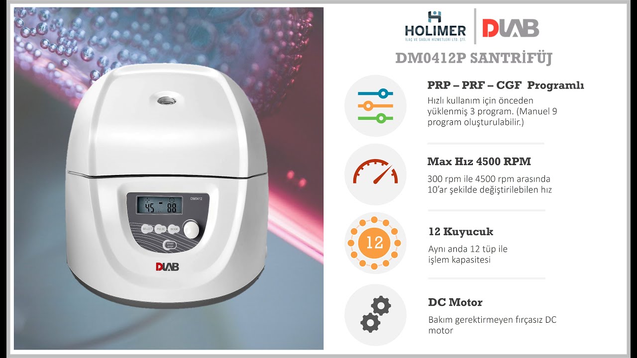 DLAB DM0412P PRF-PRP-CGF SANTRİFÜJ - YouTube