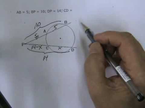 Circunferencia teorema de las secantes 02 - YouTube