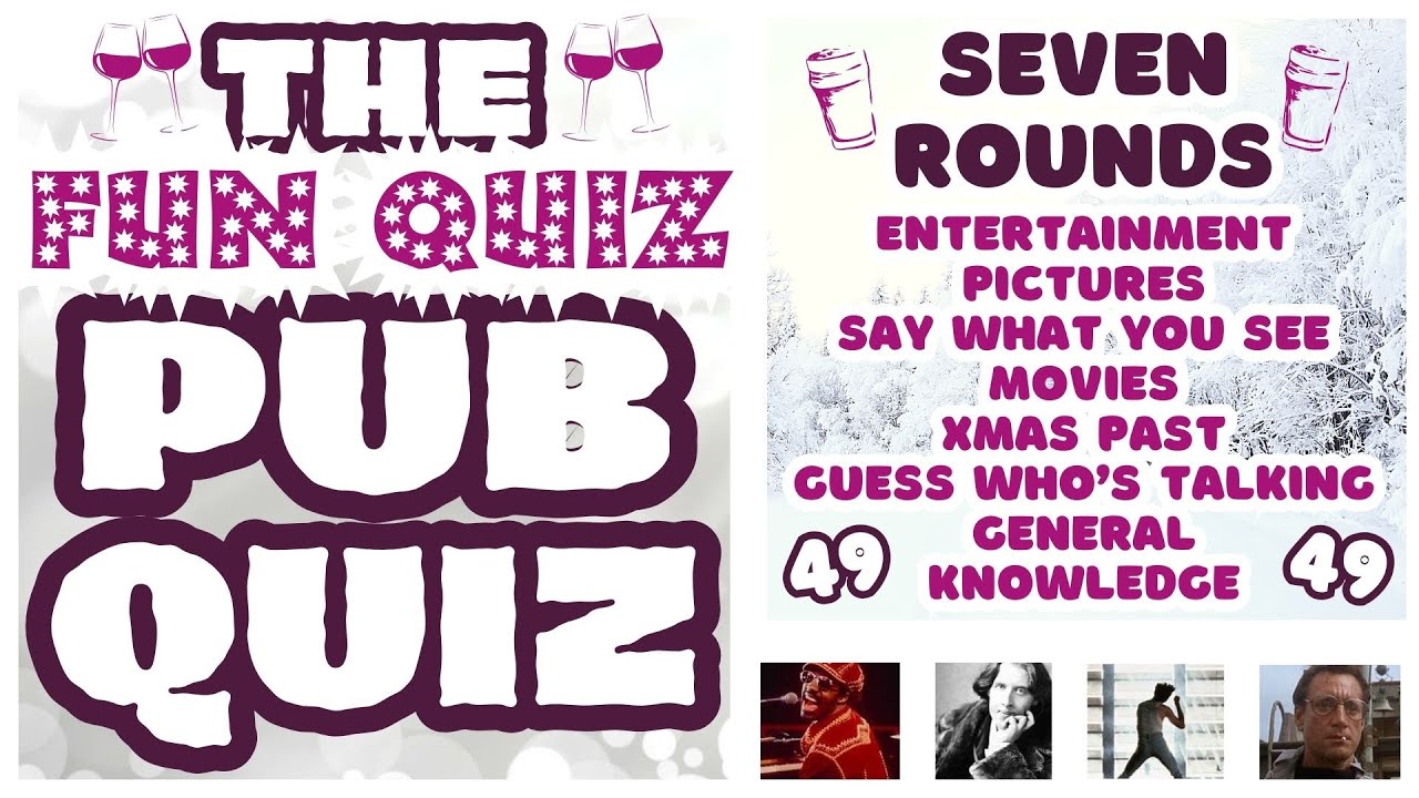 Fun Pub Quiz No49 - 7 Different Rounds - 38 Questions & Answers - 60 ...