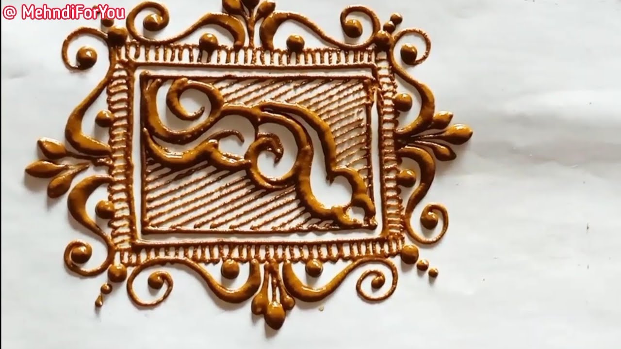 Beautiful square mehndi designs | Bridal mehndi design elements ...