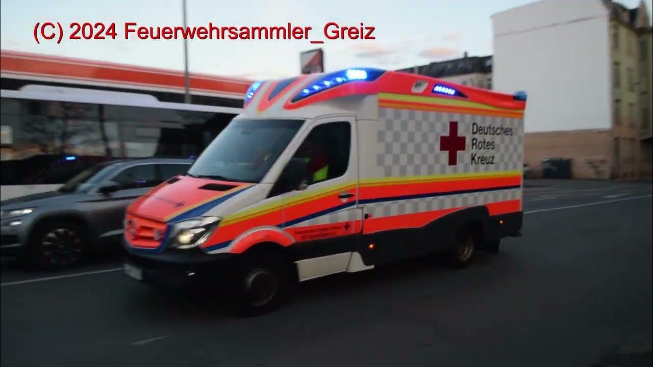 RTW Weida DRK + R-RTW DRK Gera + NEF + RTW 2 ASB Gera - YouTube