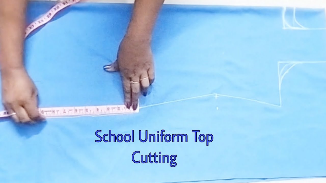 School Uniform Top Cutting|| Chudithar cutting|| 9-10 years chudi ...