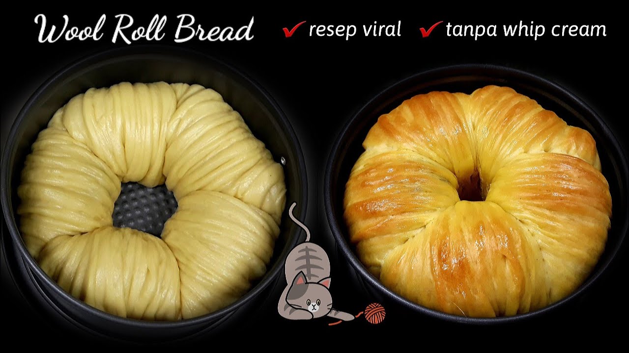 WOOL ROLL BREAD ROTI VIRAL APRON | ROTI GULUNGAN WOL TANPA WHIP CREAM ...