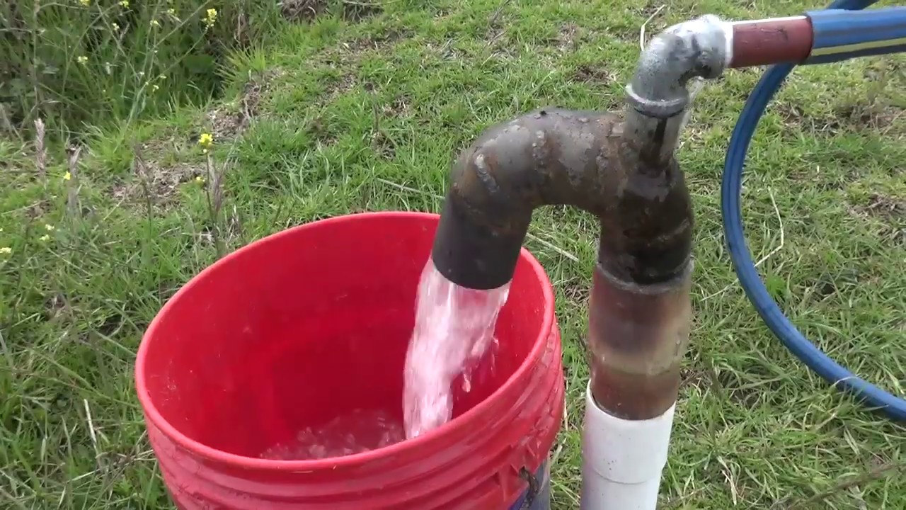 Hand airlift pump - YouTube