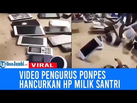 Viral Diduga Pengurus Ponpes Hancurkan Hp Milik Santri di Pondok - YouTube