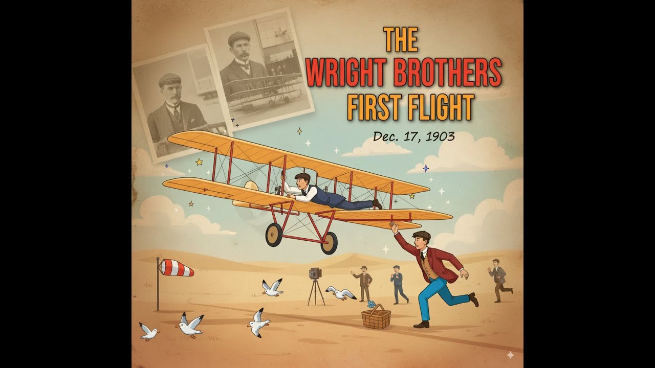 The Wright Brothers and the First Flight | Short History Story for ...