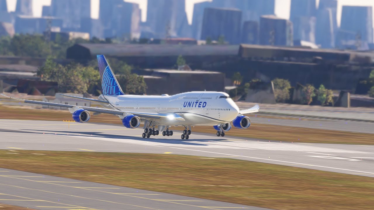 Beautiful View! Boeing 747 Smooth Landing at Miami Airport | Best Pilot ...