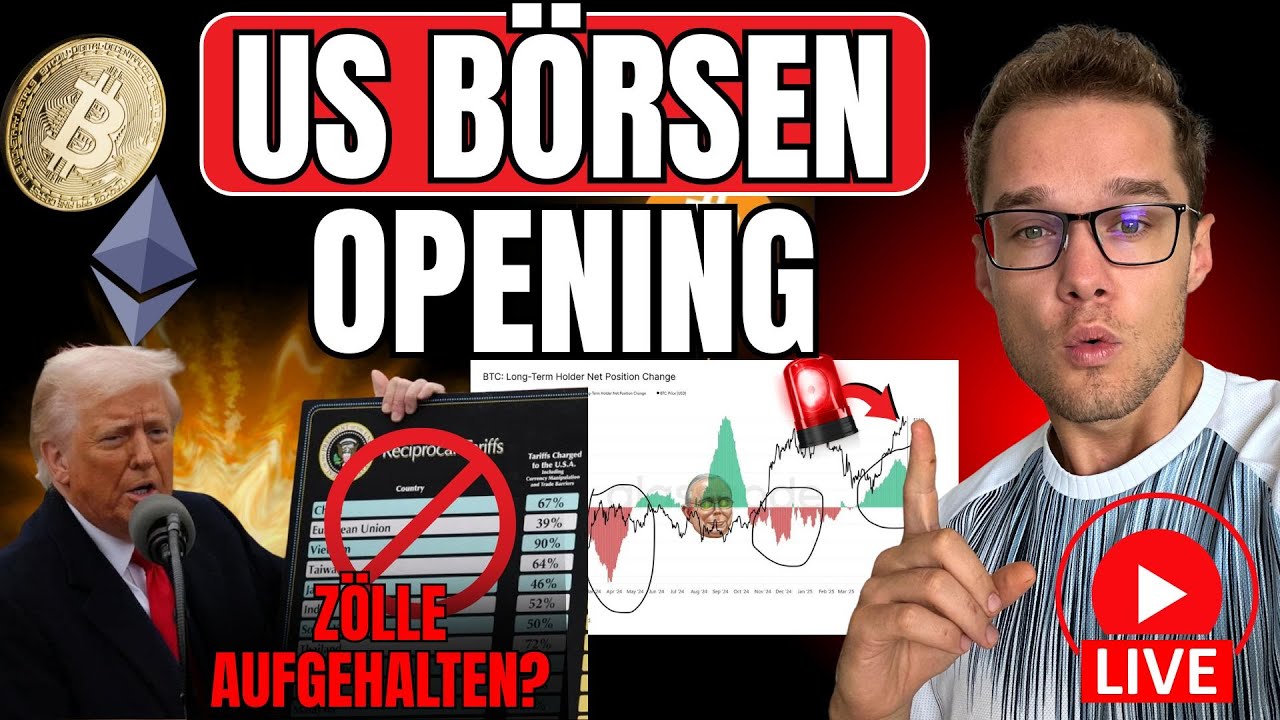 🚨US Opening LIVE! 👉 Wie reagieren die Märkte auf die neusten News?! Bitcoin und Ethereum ...