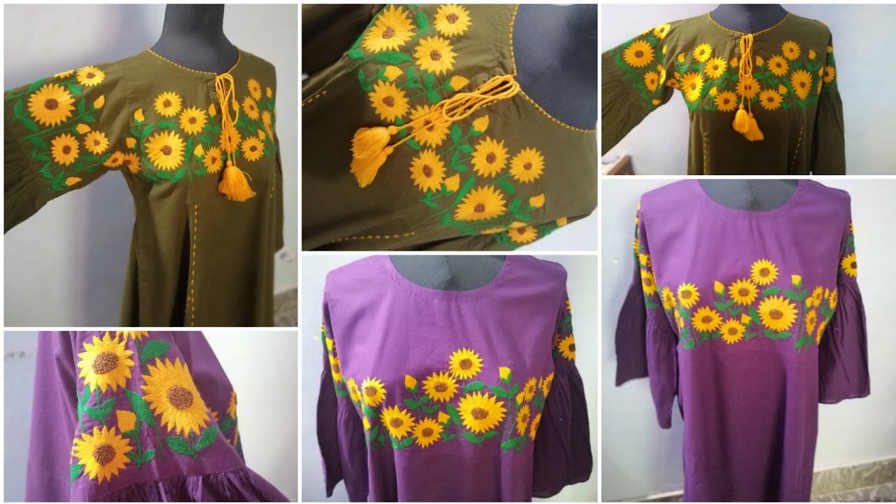 Sindhi hand embroidery frock design for girls /multani hand embroidery ...