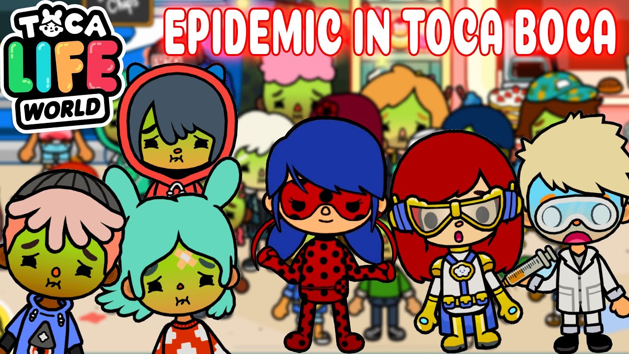 Я И ЛЕДИ БАГ СПАСАЕМ ГОРОД ТОКА БОКА ОТ ЭПИДЕМИИ! 🦠😷 Toca Boca Life ...