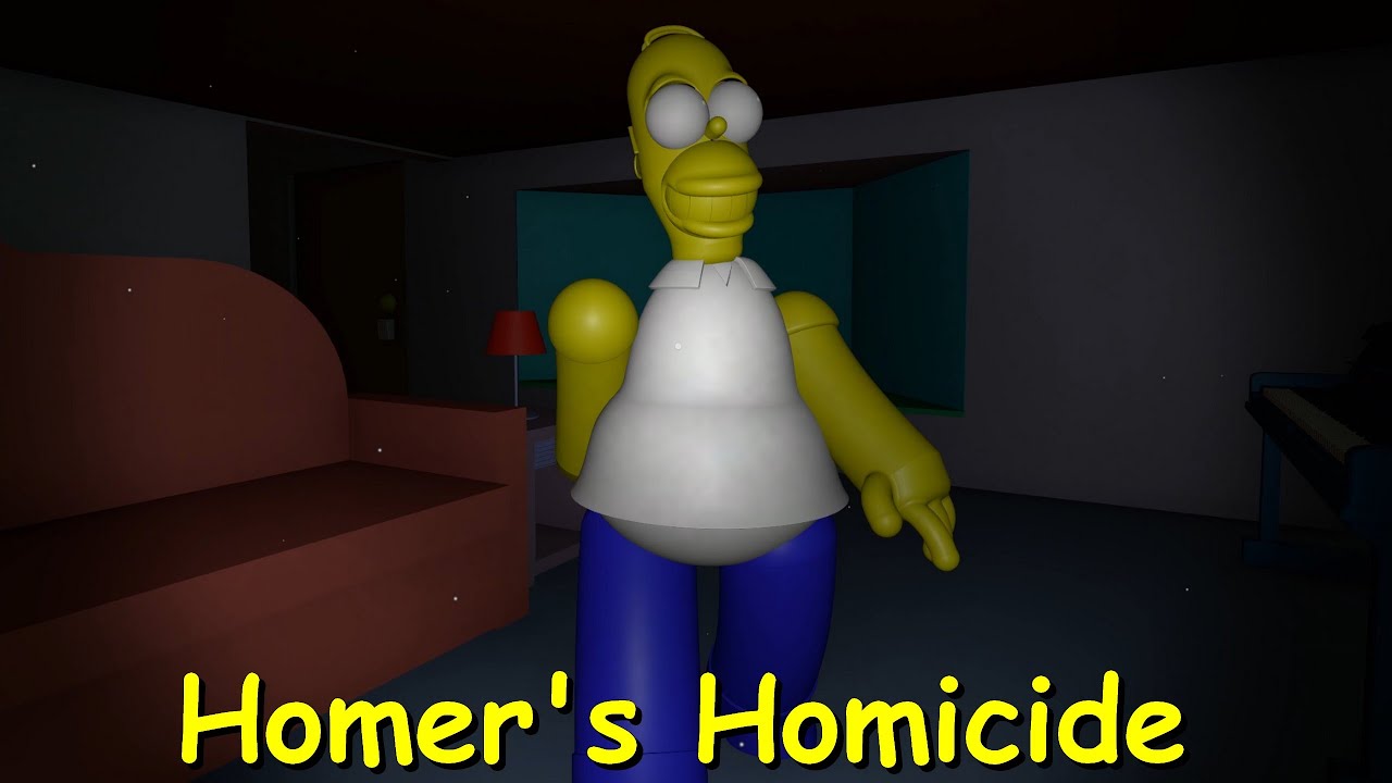 Homer's Homicide Full Playthrough Gameplay (The Simpsons fangame) - YouTube