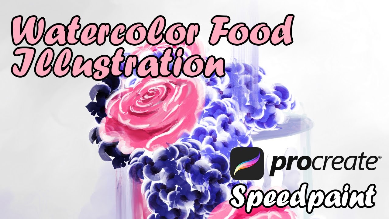 [Procreate Timelapse] Beautiful Watercolor Food Illustration - Easy and ...