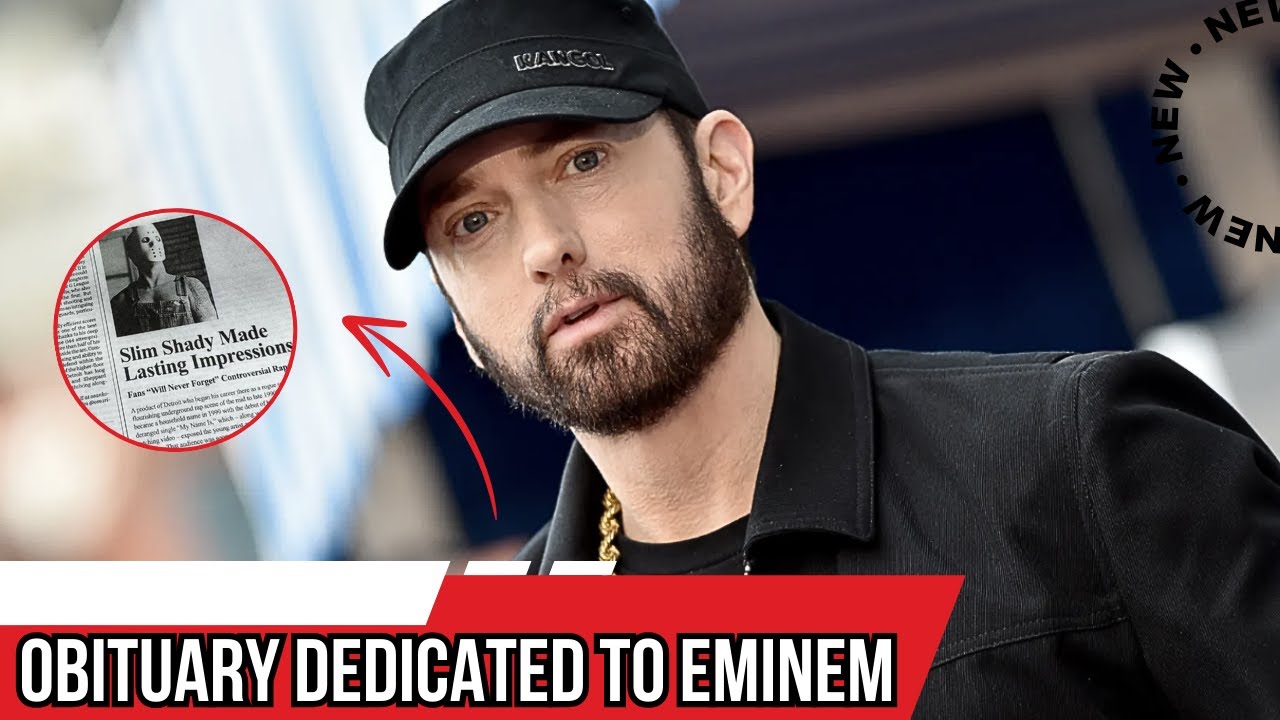 There was an obituary in the paper dedicated to Slim Shady. Eminem said ...