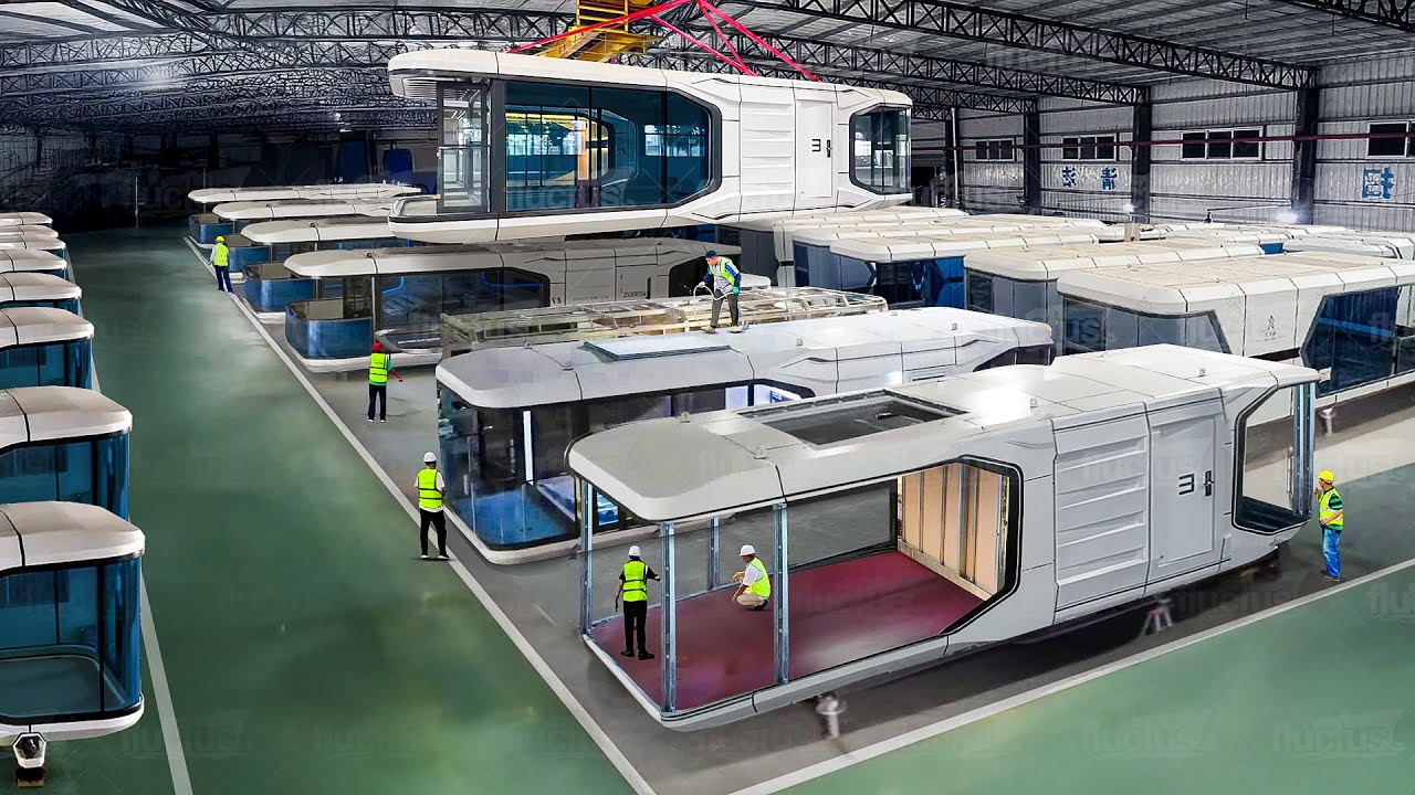 Inside Massive Chinese Factory Building 1000s of Ultra Modern Capsule ...