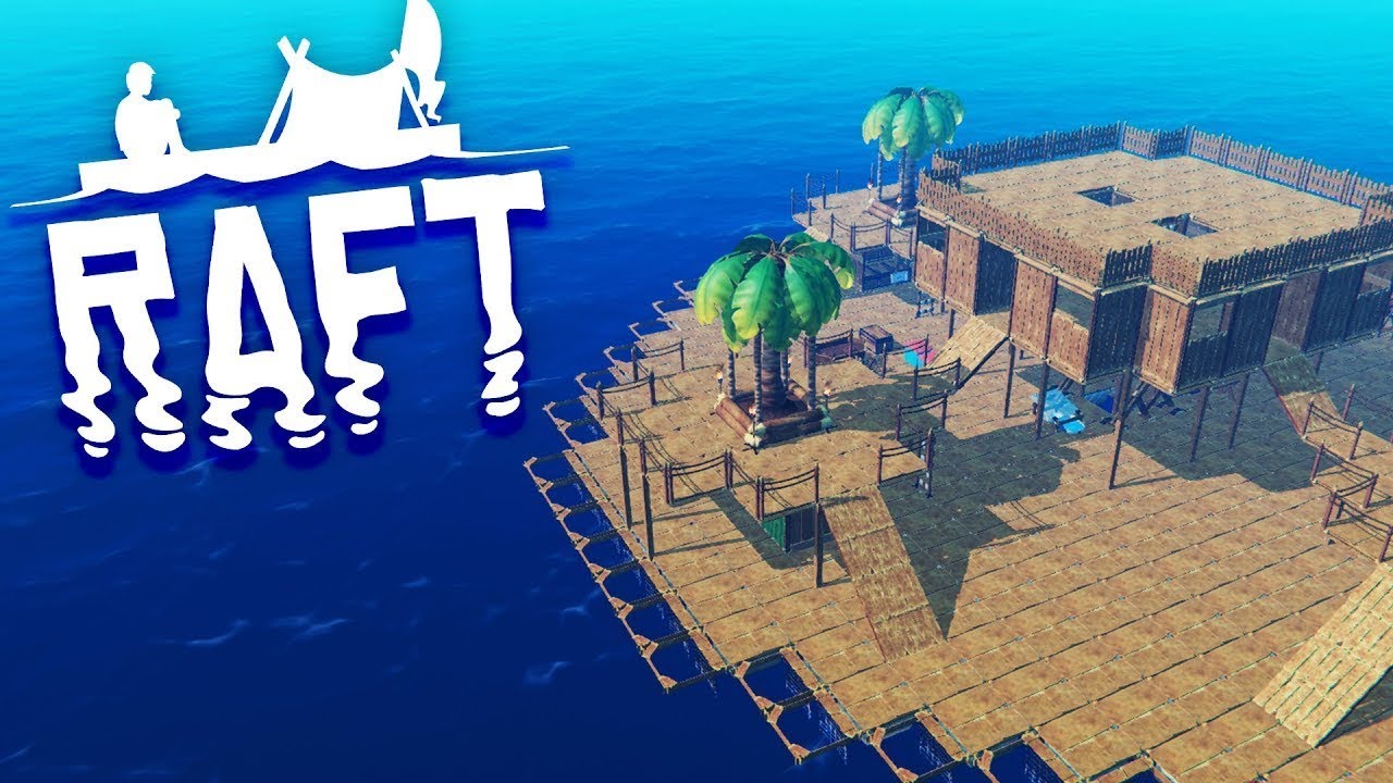 BUILDING HOUSE ON MY RAFT || RAFT LIVE STREAM DAY 6 - YouTube