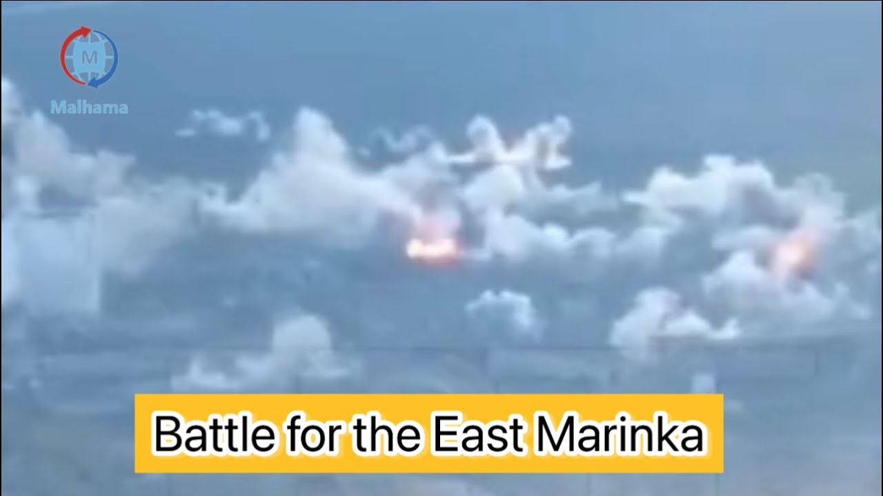 RUSSIA-UKRAINE WAR Battle for the East Marinka in Ukraine war footage ...