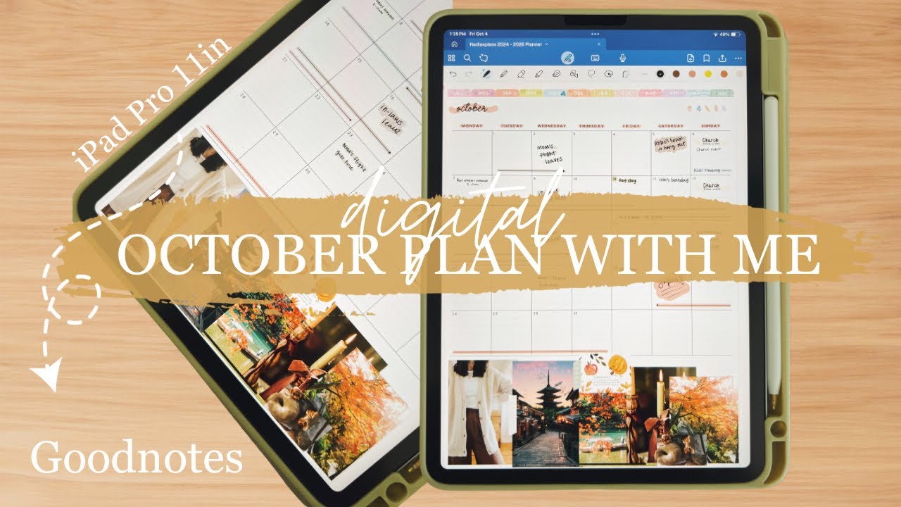 OCTOBER PLAN WITH ME IN GOODNOTES 🍂 | using the CreateHeartWork planner ...