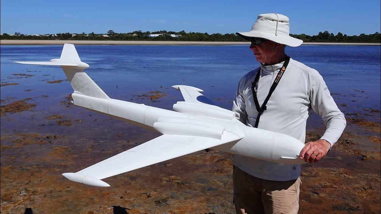 RC 3d-printed Martin P6M SeaMaster EDF maiden - YouTube