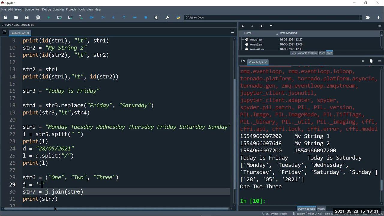 Python 10 Strings 02 - YouTube