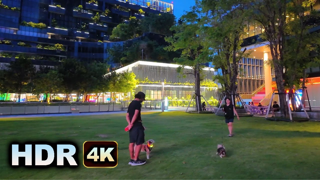 HDR 4K // Bangkok True Digital Park Udom Suk BTS Station Walk to Punnawithi - Virtual Thailand ...