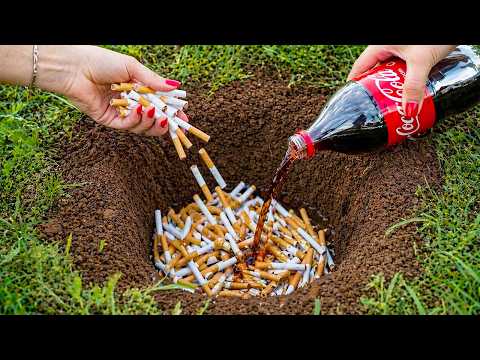 Bomba! Despeje Coca-Cola e cigarros em um buraco! Metade do mundo ficará chocada.