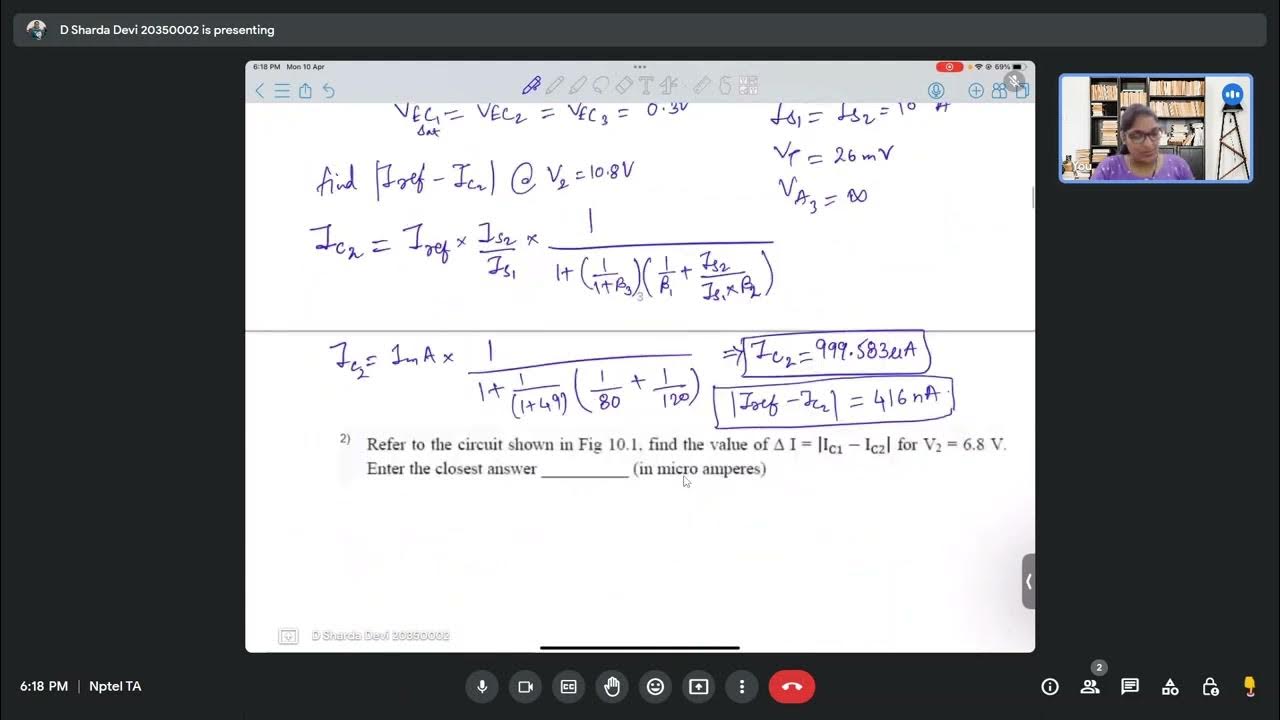 Week-10 Live problem solving session Analog Electronic Circuits 2023 - YouTube