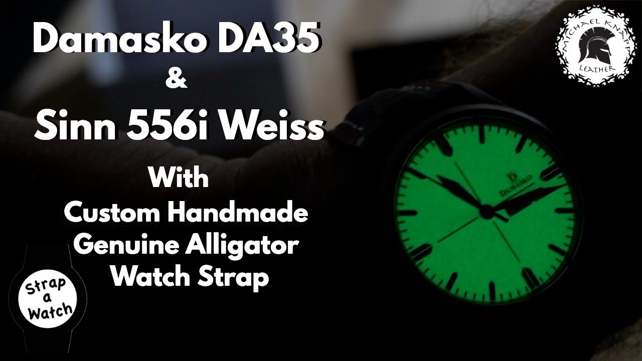 DAMASKO DA35 Black Case & Sinn 556i Weiss (White Dial) with Handmade ...