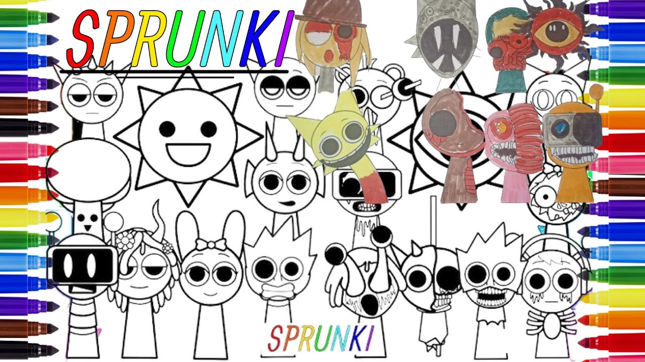 Amazing Box Of New Coloring Pages Colorful Sprunki - YouTube