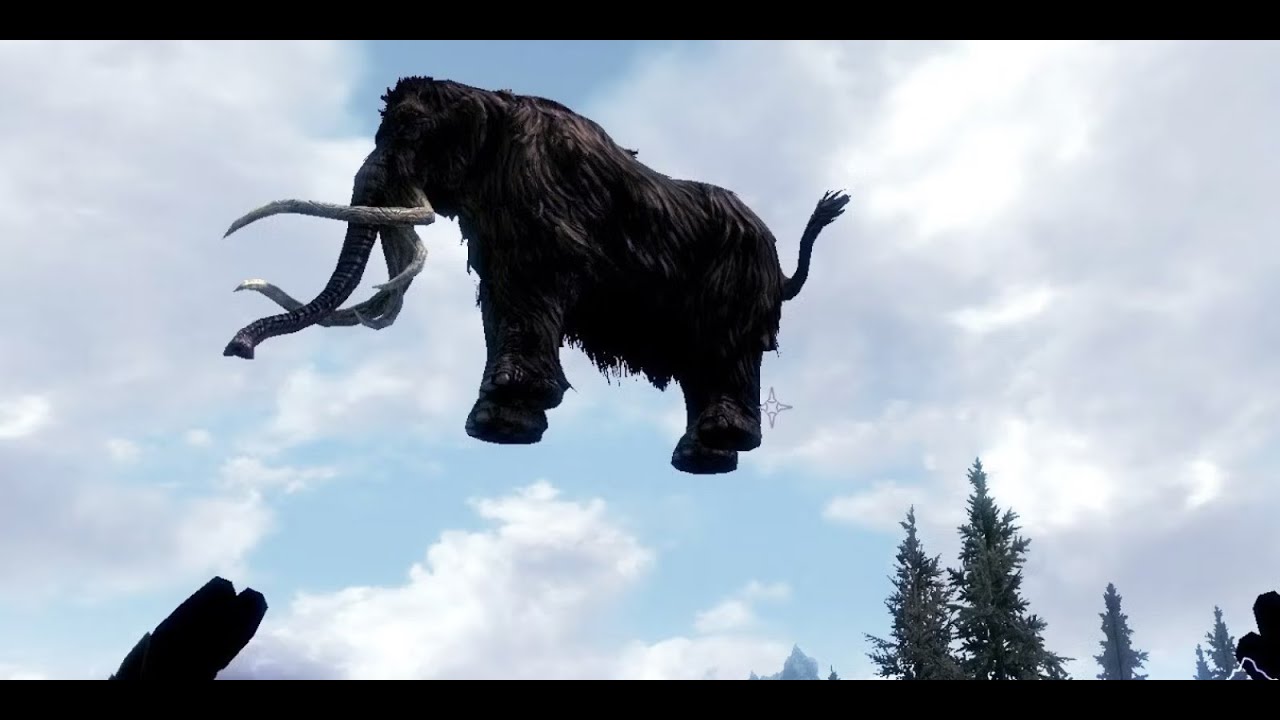 Skyrim Mammoths Be Free Falling - YouTube