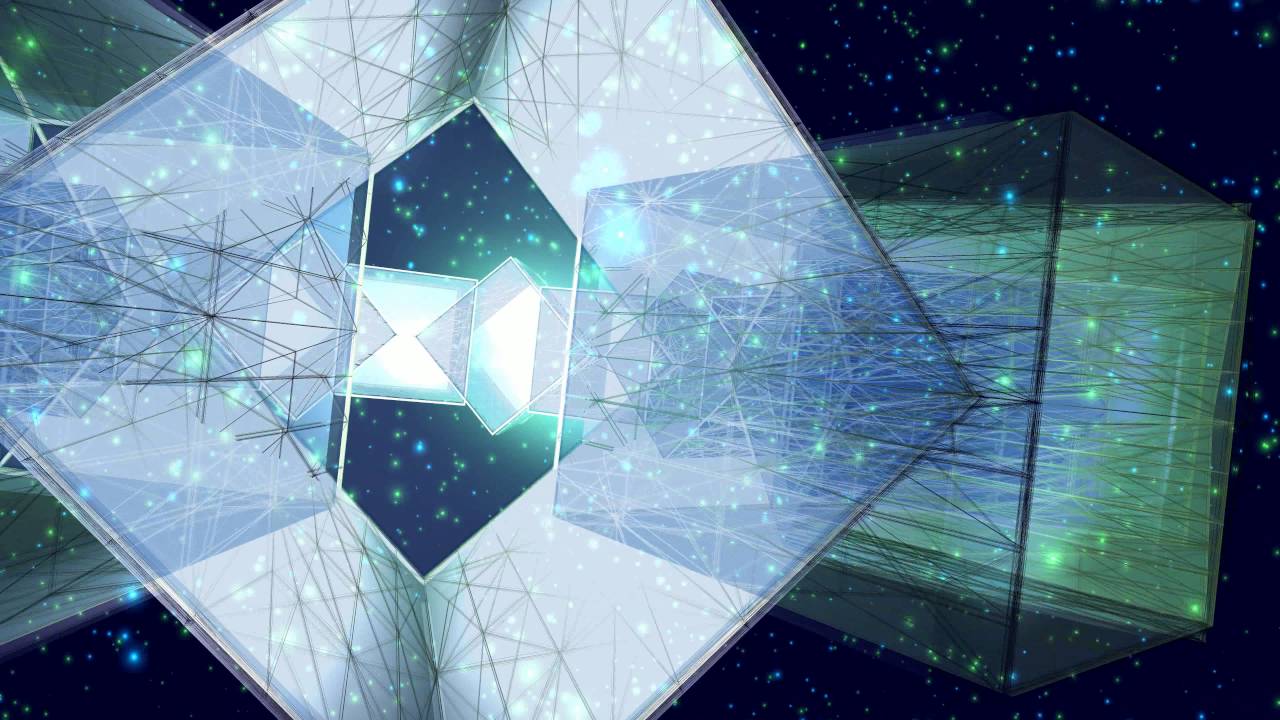 4K Glowing Cubic Wired Ring 2160p Motion Background - YouTube