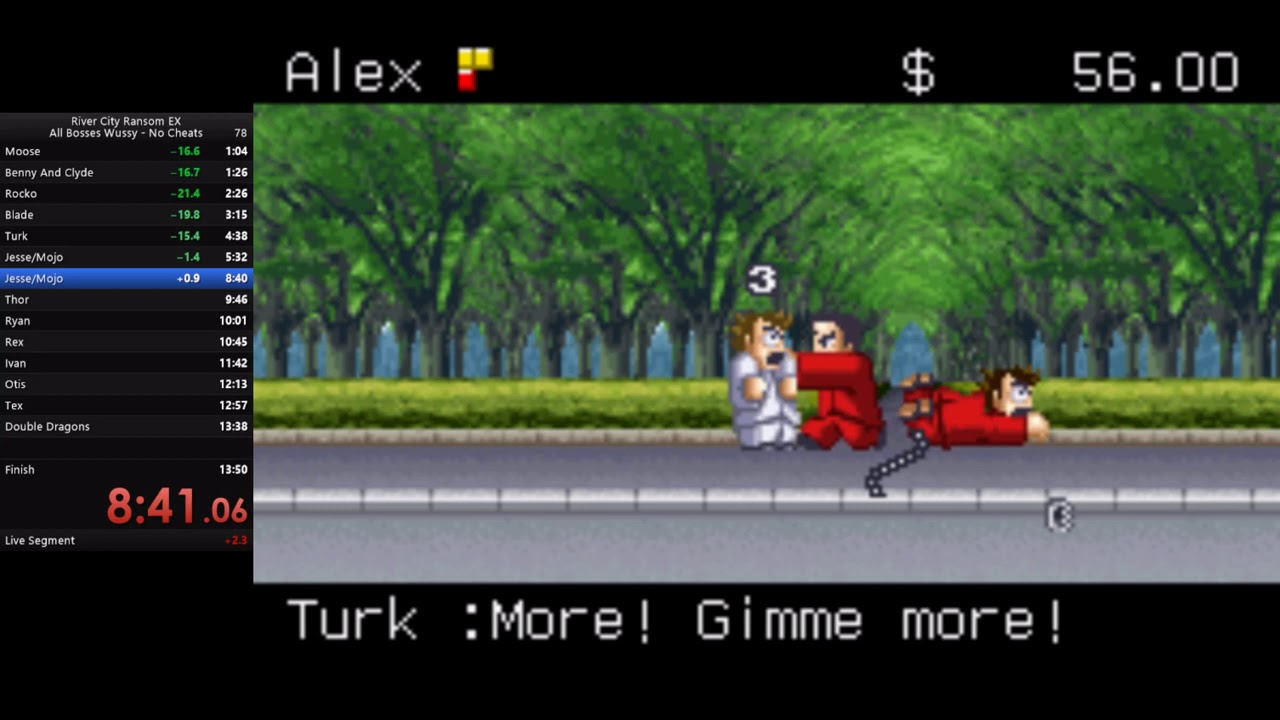 River City Ransom EX GBA Wussy All Bosses 13:30 (Former world Record ...