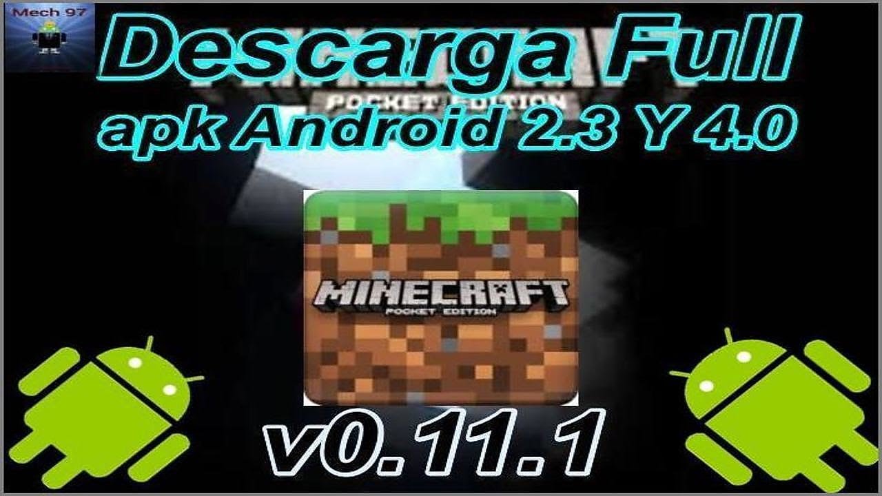 Descarga Minecraft Pocket Edition v0.11.1 apk Para Android 2.3+ Y 4.0 ...
