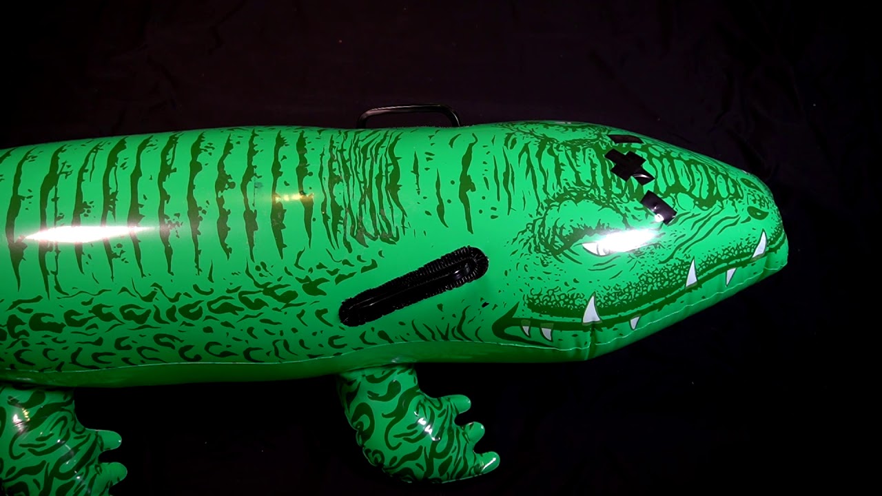 Popping inflatable Crocodile part 5 - YouTube