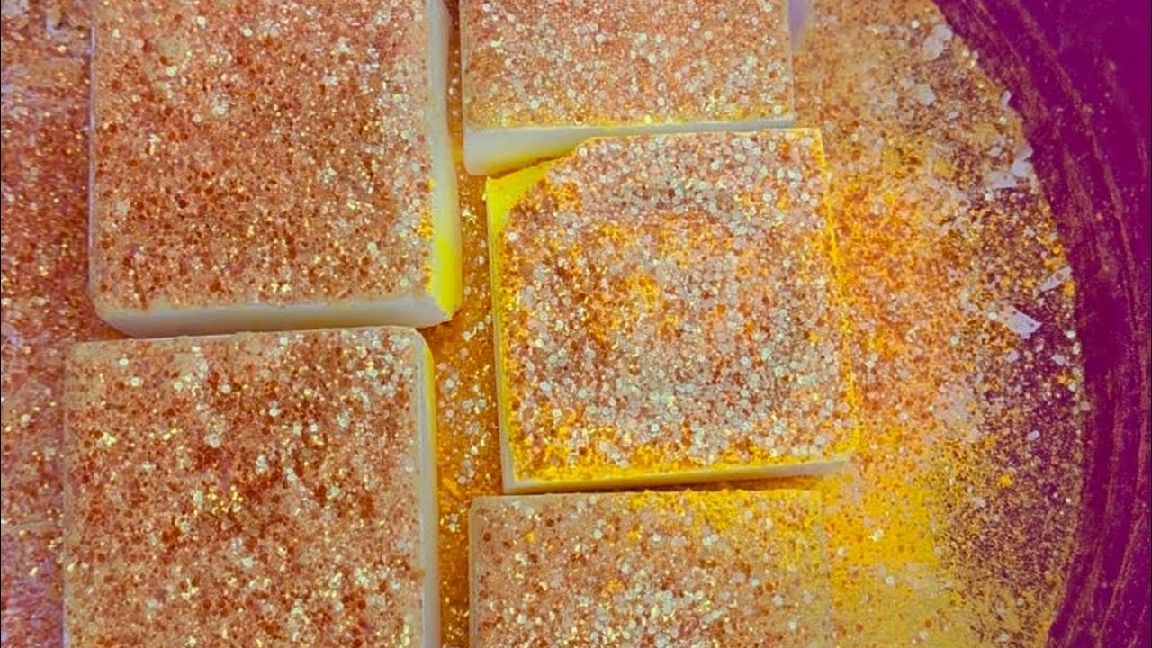 Fresh chalk blocks| yellow powder| glitter| thanks for 300 followers # ...