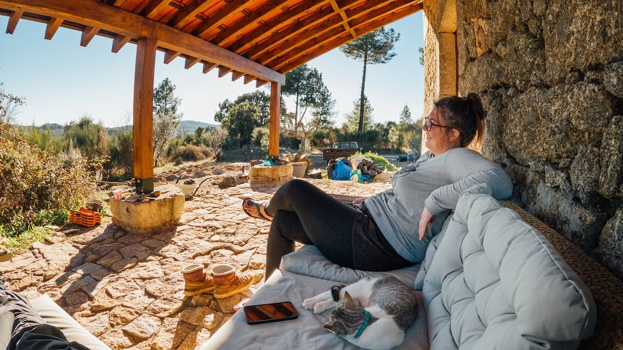 Barn Renovation Project | Completing Our Veranda! Off-Grid in Portugal ...