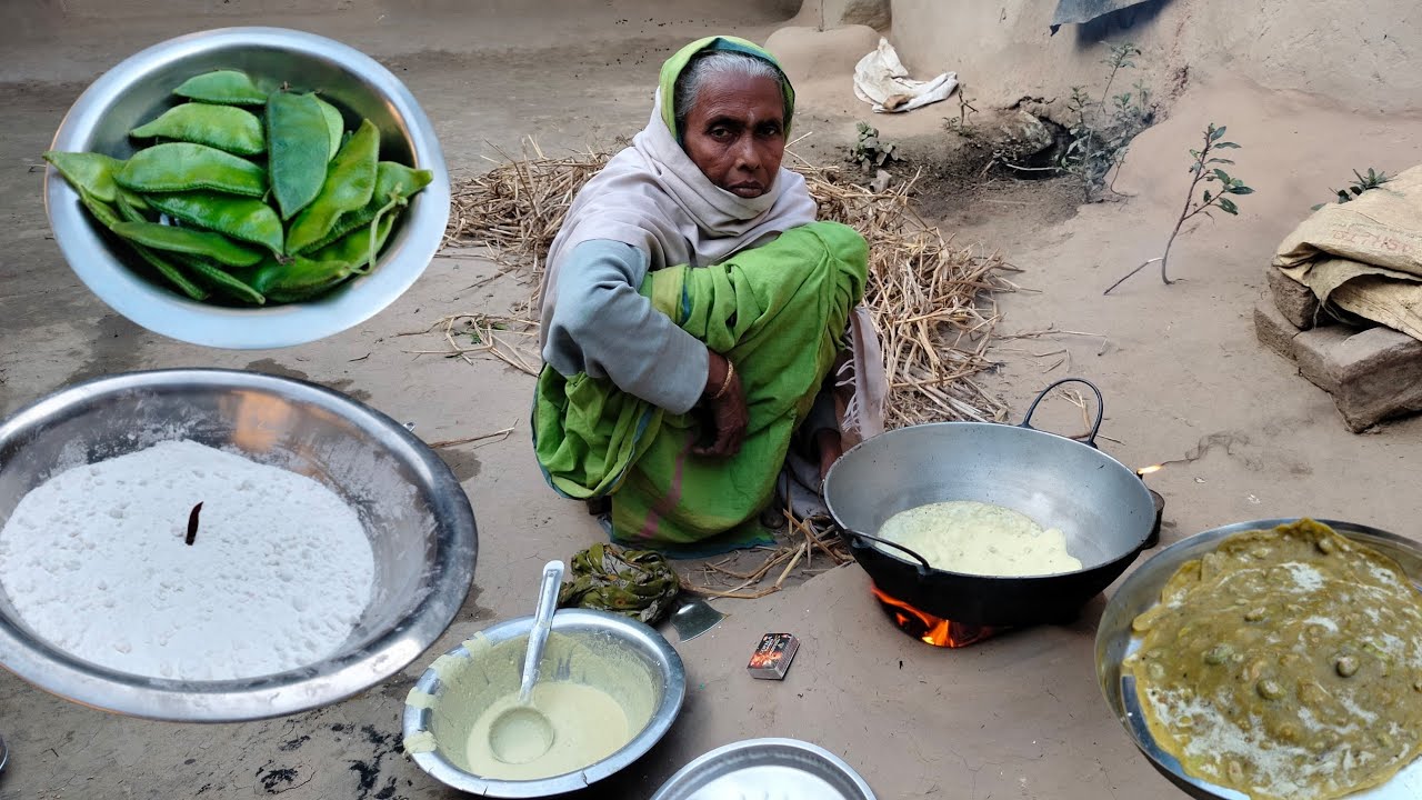 Dheki Chata Chaler Roti Sim Recipe In Bengali | Village Style Roti ...