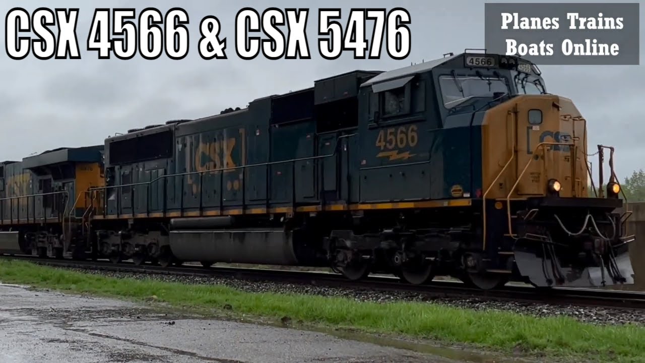 CSX 4566 & CSX 5476 Locomotives Tanker Train In Akron Ohio - YouTube