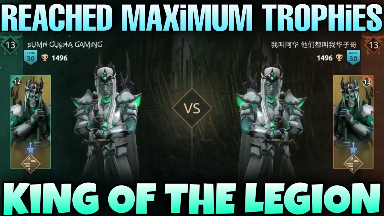 MAX TROPHiES 🏆KiNG OF THE LEGiON - Shadow Fight Arena - YouTube