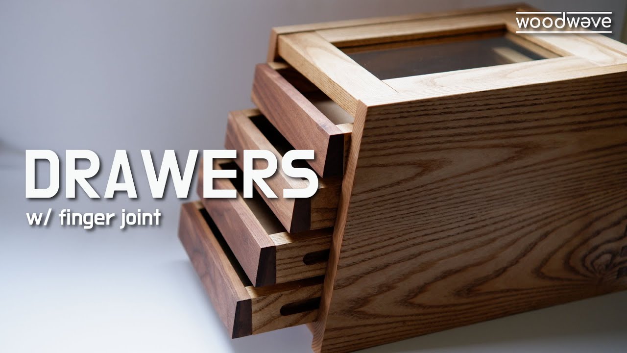 [제작영상ep.01] - 책상 서랍장 만들기/ 사개맞춤/ Drawers with finger joint - YouTube
