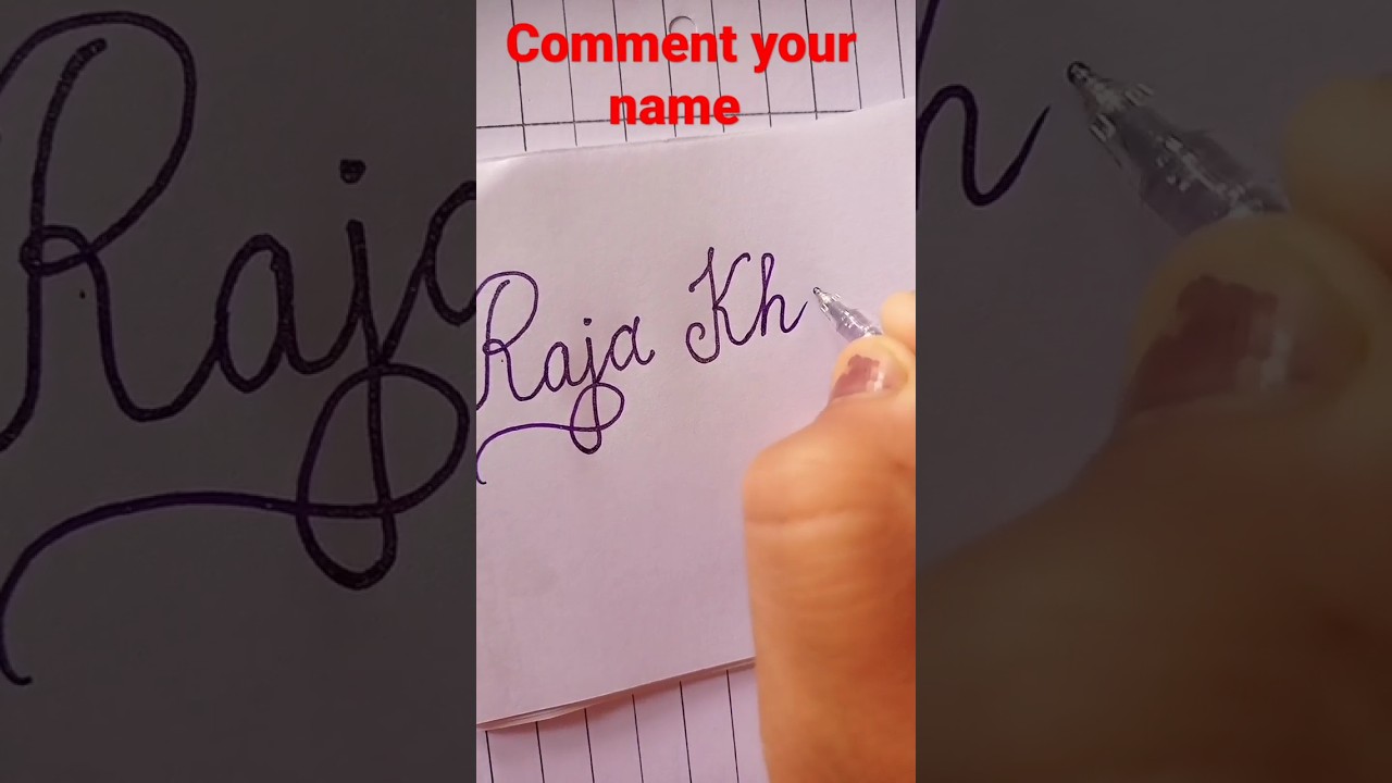 Beautiful name in cursive writing|| #calligraphy #viral #shortsvideo ...