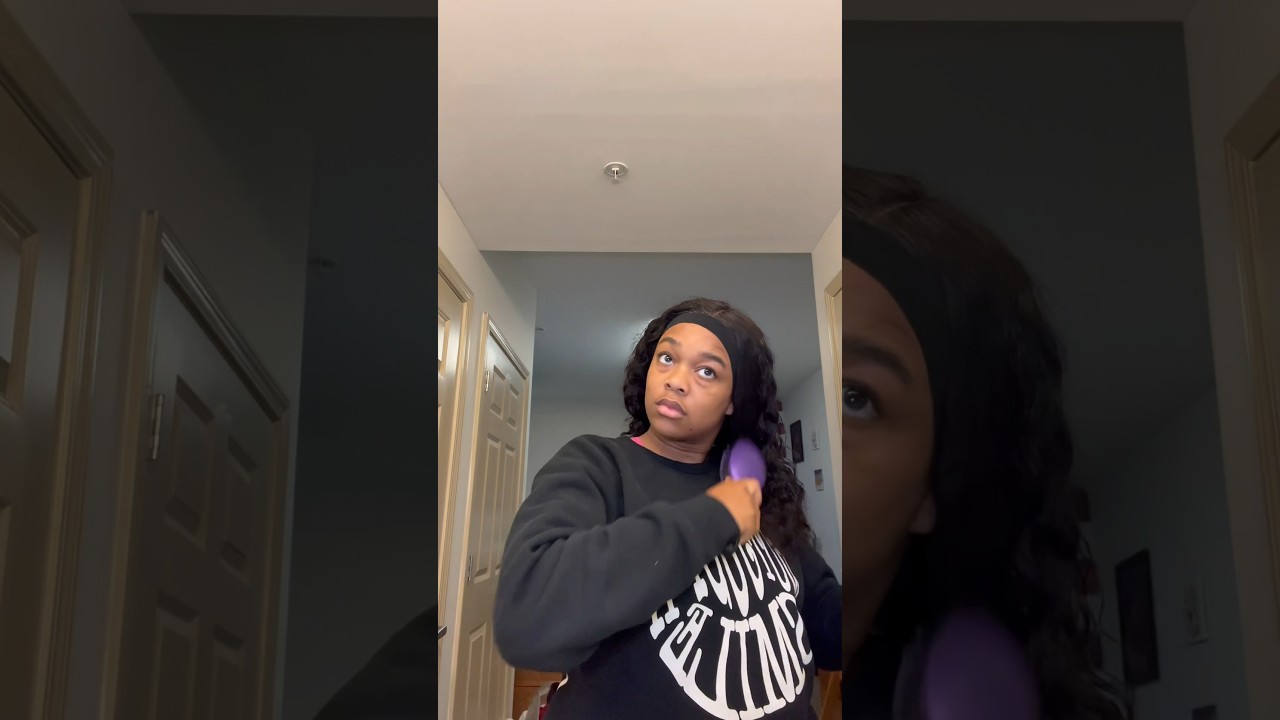 Installing a 16 inch water wave human hair Amazon wig - YouTube