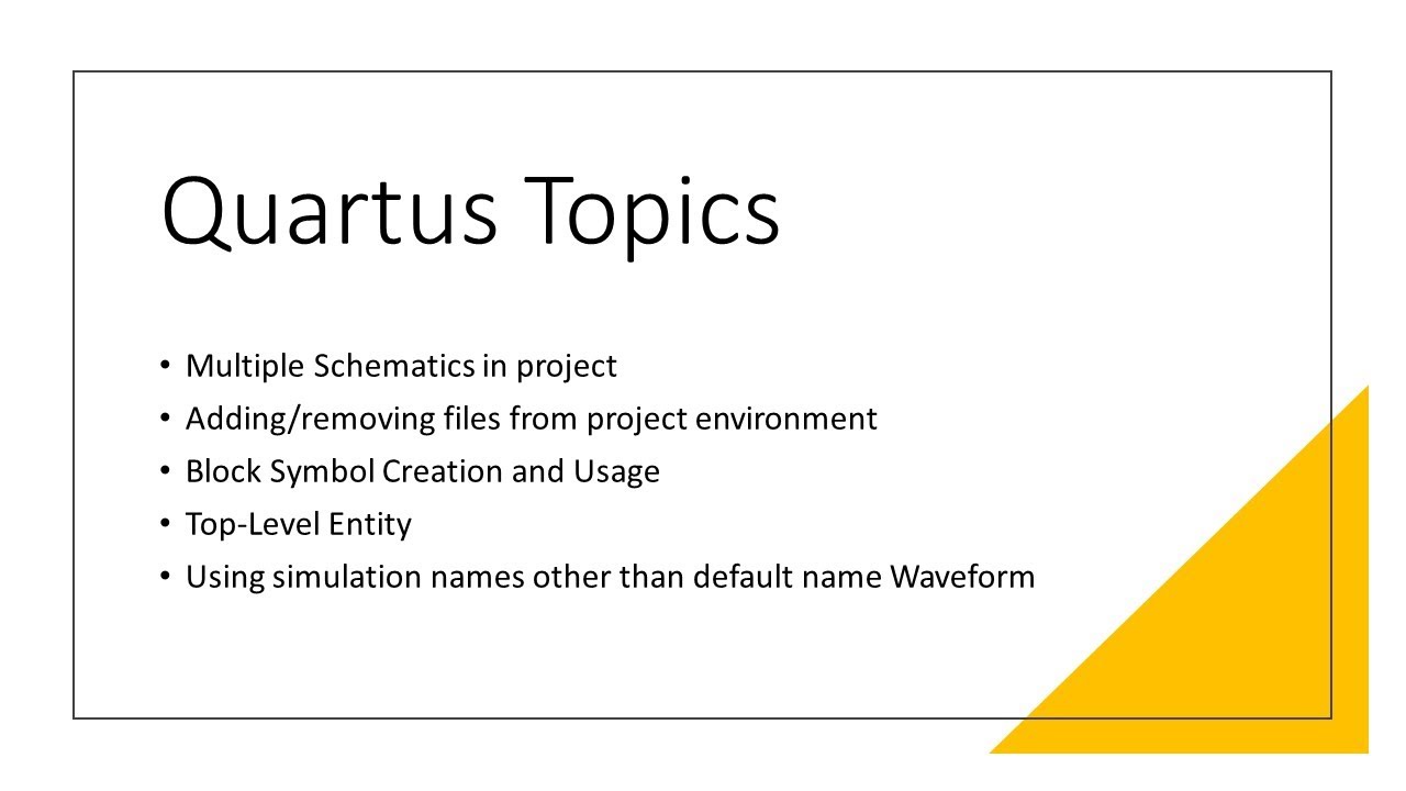 Quartus Week 2 Tutorial - YouTube