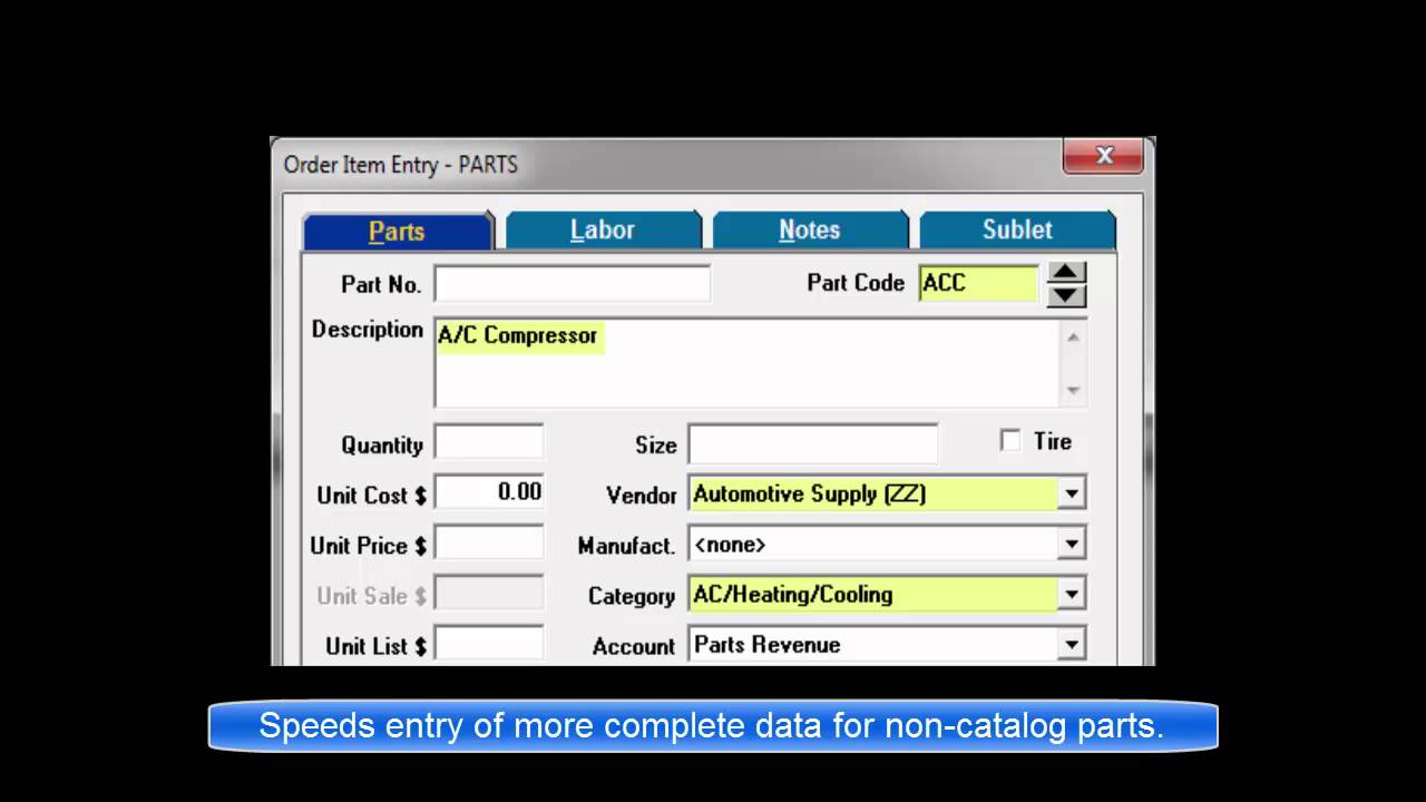ShopKey Mgmt SE - Setup - Std. Descriptions: Part Code - YouTube