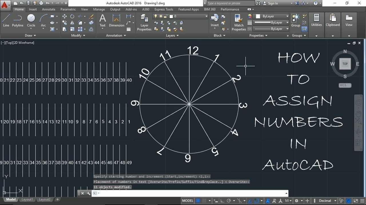 How To Assign Numbers In AutoCAD YouTube How To Assign Numbers In AutoCAD YouTube