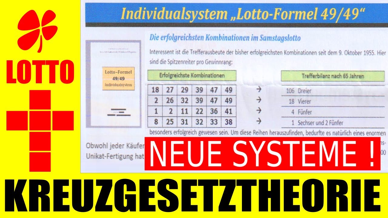 Lotto 6 aus 49 !!! Individual Systeme.... Neue Lotto Formel: 49/49/6 ...