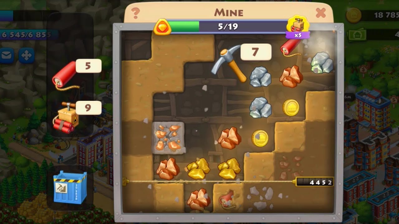Township gameplay mining for rewards - YouTube